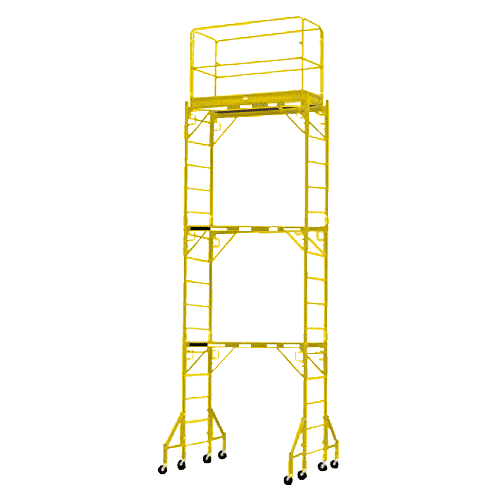 18 Feet Steel Multi Purpose Scaffold Tower Kit With 8 Caster Wheels