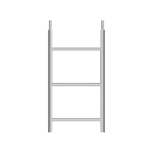 10' Three Step Wide Galvanized Ladder – ScaffoldExpress.com