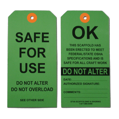 Buy Now the Scaffold OK Tag Pack – ScaffoldExpress.com